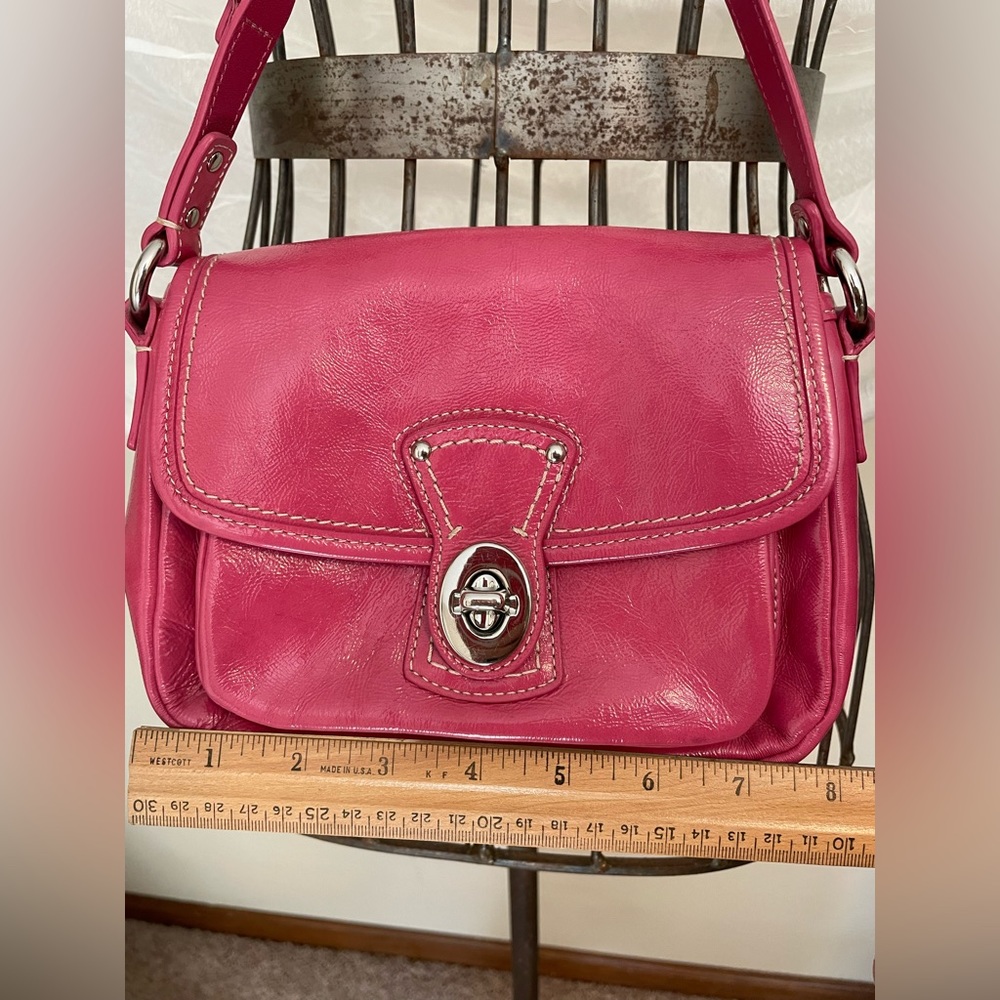 Coach Pink Patent Leather Mini Handbag - Gem